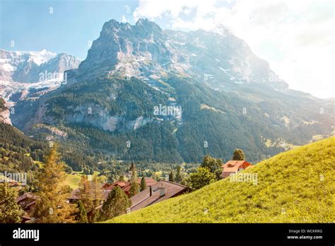 Eiger Monch And Jungfrau From Grindelwald Canton Bern Switzerland