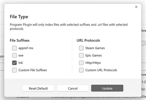 BUG I Cannot Disable Indexing Of PATH Program Plugin Issue 1659