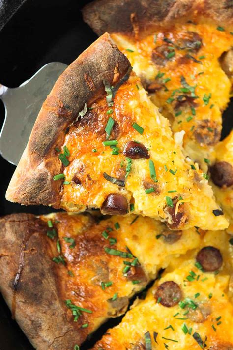 Deep Dish Skillet Breakfast Pizza And They Cooked Happily Ever After