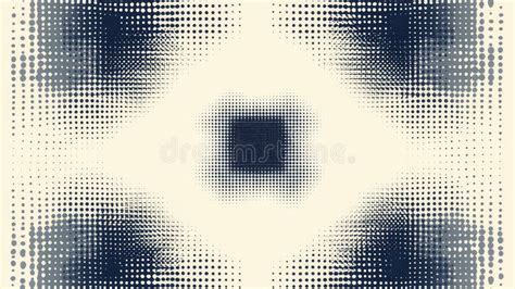 Abstract Halftone Dot Pattern Concentrating Towards Center Creating