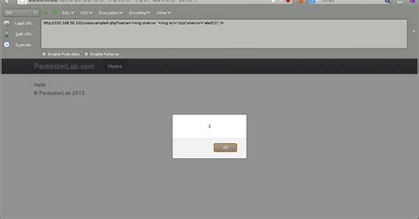 Glosmac PentesterLab Web For Pentester XSS Example