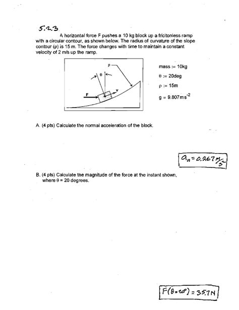 Solved A Horizontal Force F Pushes A Kg Block Up A Chegg