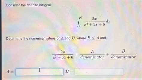 Solved Consider The Definite Chegg
