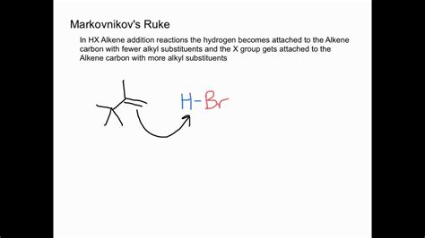 markovnikov s rule youtube