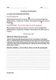 Proofreading Worksheets