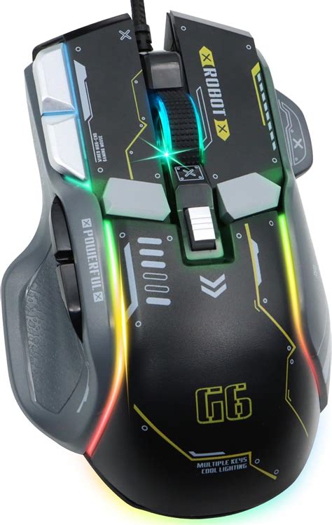 Titan Gaming Mouse Wired Usb Programmable Buttons Ergonomic Design For Pc Gamers