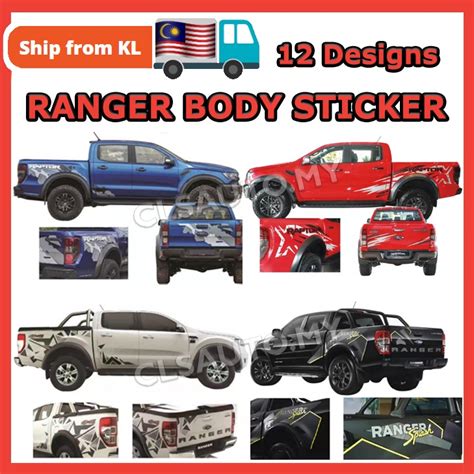FORD RANGER Sticker Body Car Side Lining Decal 12 Designs Raptor