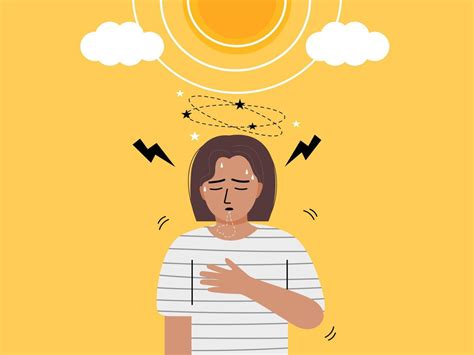 A Woman Standing Under Sun Light On Hot Weather And Having Headache