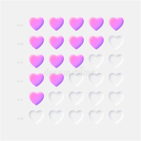矢量图3d粉红紫色红心评级图标浅背景中的neuphic Ui Ux设计元素 库存例证 插画 包括有 比赛 系统 282778238
