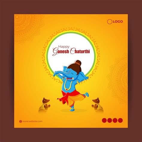 Premium Vector Vector Illustration Of Happy Ganesh Chaturthi Social