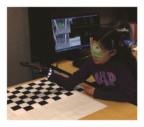 Blindfolded Users Performing Different Tasks In A A User Is Locating