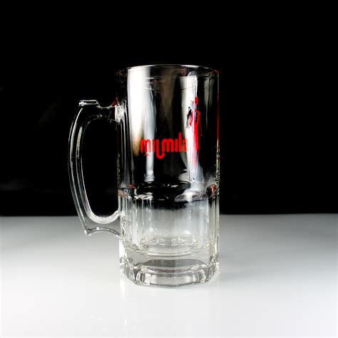 Slim Jim Beer Mug Libbey Glass Heavy Clear Glass 32 Ounce