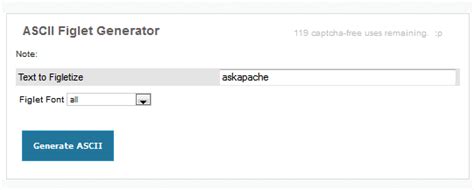 introducing the online figlet ascii generator