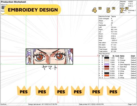 Anime Inspired Embroidery Designs Anime Character Embroider Inspire