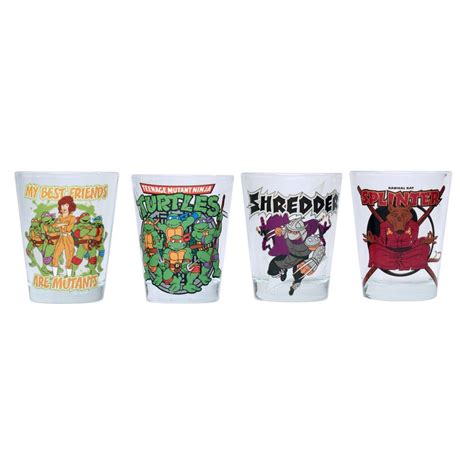 Teenage Mutant Ninja Turtles 4 Pack Shot Glass Set