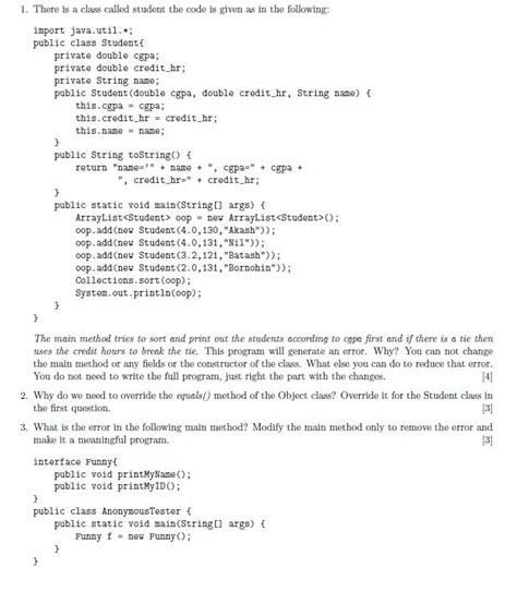 Solved 1 There Is A Class Called Babe The Code Is Given Chegg Com