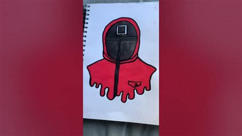 Drawing Squid Game Guard With Posca Markers Shorts Art Drawing