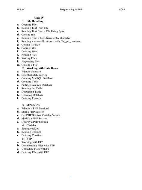 Unit 4 Php Question Bank Pdf Computers