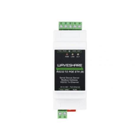 Waveshare Industrial Serial Server Rs232 To Rj45 Ethernet Tcpip To