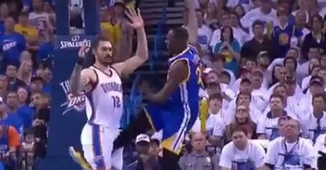 Draymond Green Nut Kick On Steven Adams Earns 25k Fine No Suspension
