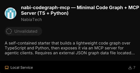 Nabi Codegraph Mcp — Minimal Code Gr · Lobehub