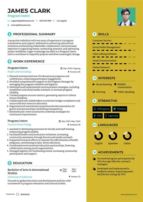 10 Program Intern Resume Samples And Templates For 2025