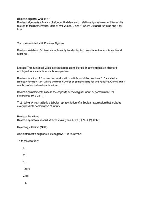 SOLUTION What Is Boolean Algebra Studypool