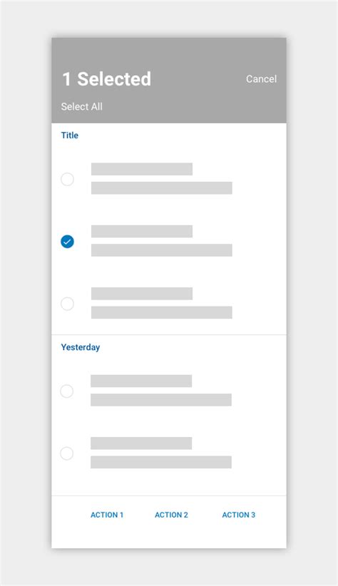 What Is The Best Way To Provide Many Multi Select Actions On Mobile