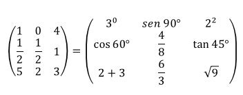 Tipos De Matrices Universo Formulas