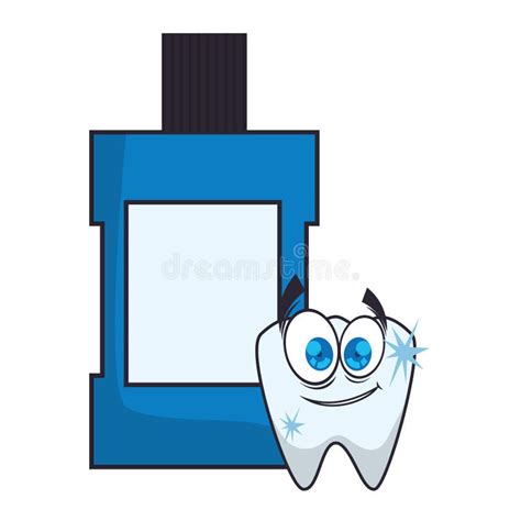 Tooth Human Kawaii Character Vector Illustration Stock Illustration