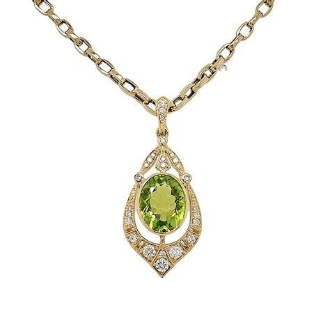 Peridot Diamond Pendant Jems Of Remuera