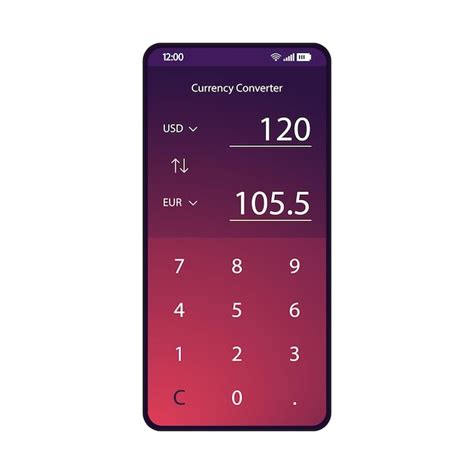 Premium Vector Currency Converter App Smartphone Interface Vector