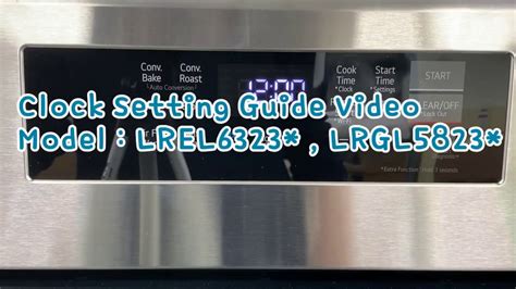 How To Set An Lg Stove Clock At Antonio Baker Blog