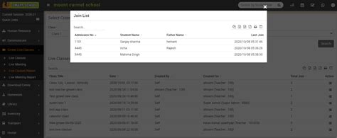 How To Check Gmeet Live Class Report Smart School School Management System By Qdocs