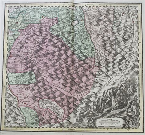 Matthias Seutter 1678 1757 Historische Karte Von Schwaben Suevia Universa A Historic Map