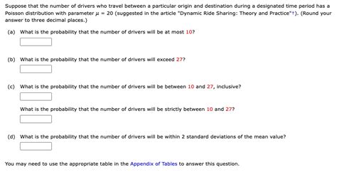 Solved Suppose That The Number Of Drivers Who Travel Between Chegg