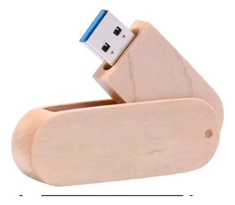Pendrive De 16 Gigas Bamboo Rotatorio Cuotas Sin Interés