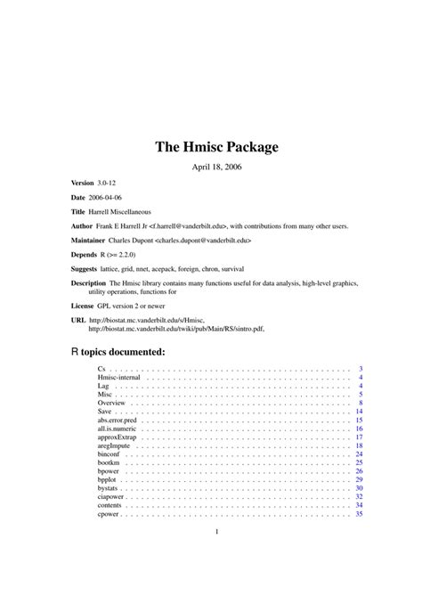 The Hmisc Package Up To Higher Level Directory