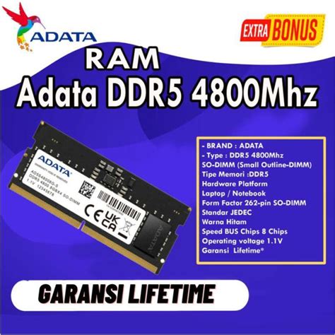 Promo Adata Ddr5 8gb 16gb 4800mhz Sodimm Ddr5 4800 8gb 16gb Ram For