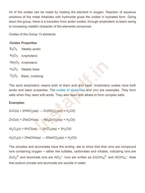 Amphoteric Oxides List Pdf Instapdf