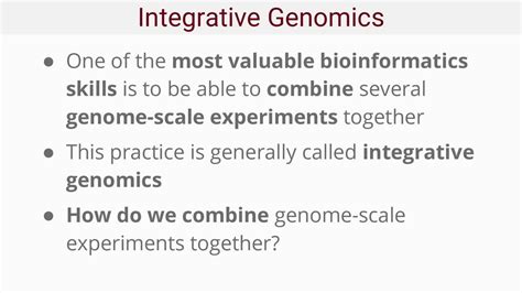 integrative genomics 4 25 ppt download