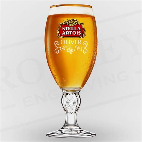 Personalised Stella Beer Pint Glass Engraved With Any Name Stella