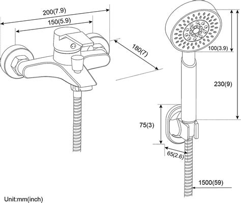Chrome Bathtub Faucet Bath Mixer With Hand Shower Shower Faucet With 15m Hose And Bracket Brass