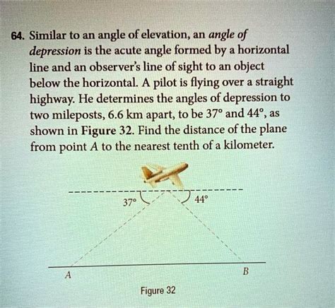 SOLVED Similar To An Angle Of Elevation An Angle Of Depression Is The