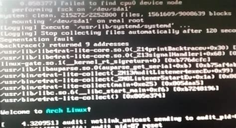 segmentation fault when using e4rat lite r archlinux