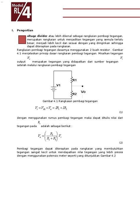Doc Modul 4 Pembagi Tegangan