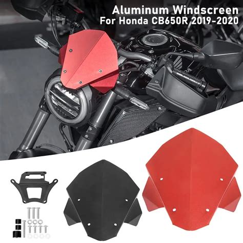 Red Cb650r Motorcycle Front Windshield Windscreen For Honda Cb650r 2018