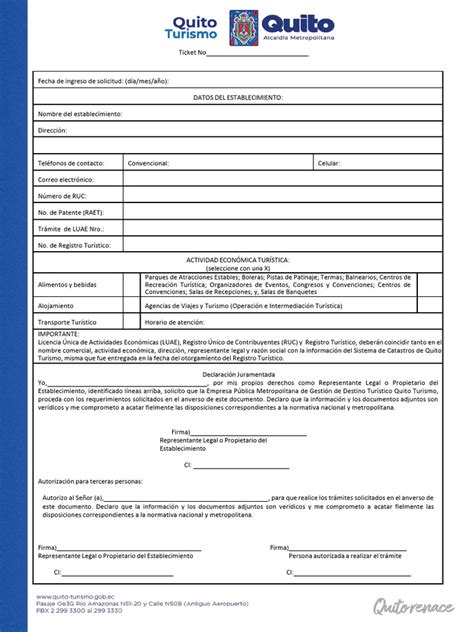 001 Formulario Actualización De Datos 2023 Pdf Turismo