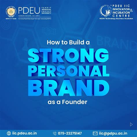 Personalbranding Promotebusiness Startuplife Pdeu Pdeu Innovation And Incubation Centre