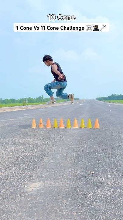 1 Cone Vs 11 Cone Challenge ☠️🥷🗡️ Shorts Challenge Ashortaday Youtube